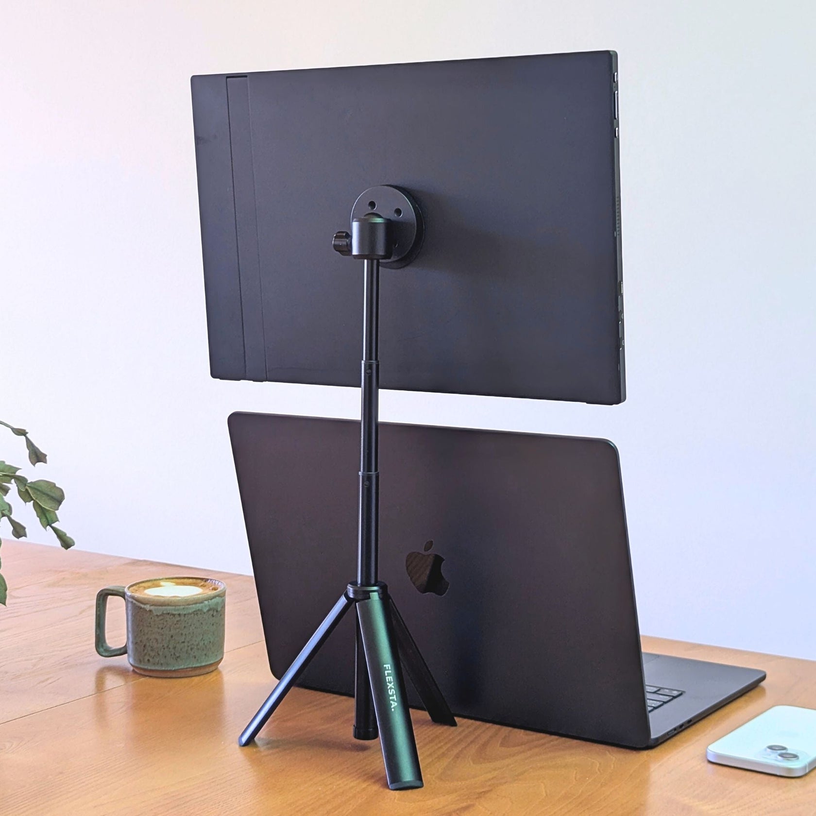 FLEXSTA Portable Monitor Stand - 225g, Adjustable to 39cm, Magnetic Mount