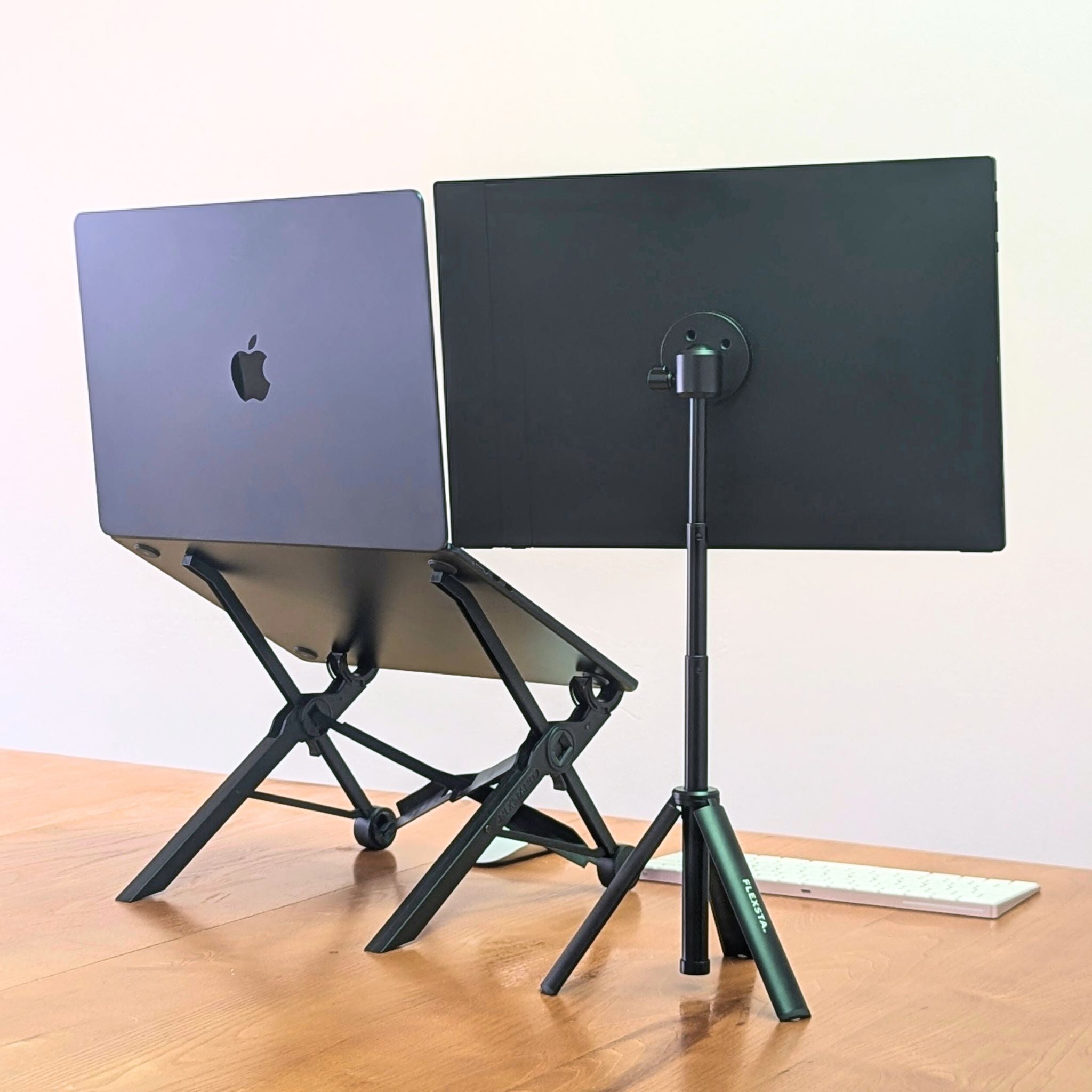 FLEXSTA Portable Monitor Stand - 225g, Adjustable to 39cm, Magnetic Mount